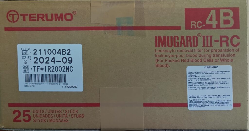 Filtro IMUGARD III RC Y PL TERUMO – INSERMED | Distribución y venta de ...